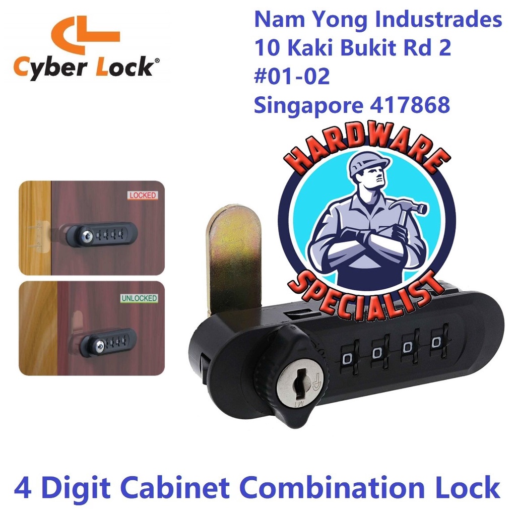 Cyberlock 4 Digit Wooden Cabinet Combination Lock | Shopee Singapore