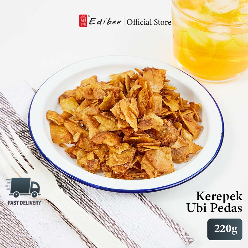 Edibee Kerepek Ubi Pedas Wet Potato Snack 220G Snacks Food Spicy ...