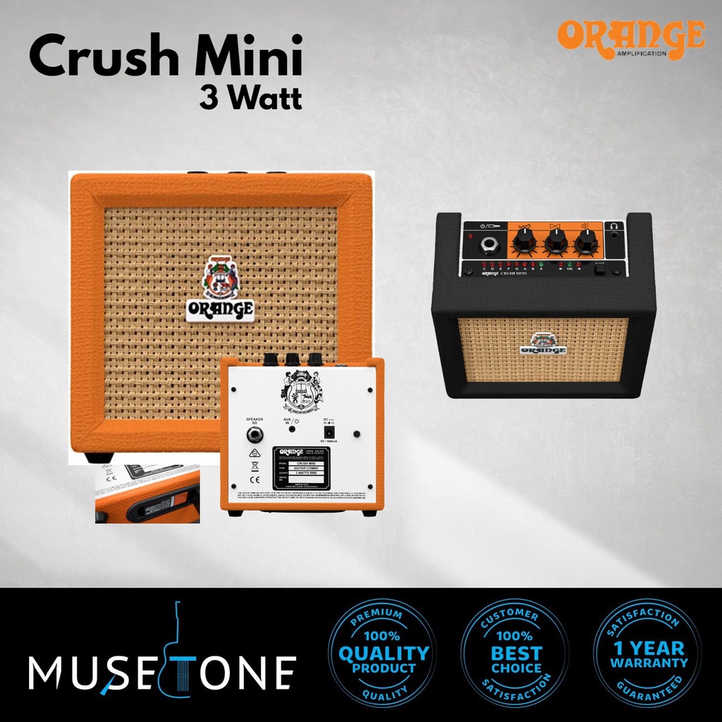 ORANGE Crush Mini 3watt Micro Guitar Amplifier Guitar Amp | Shopee ...
