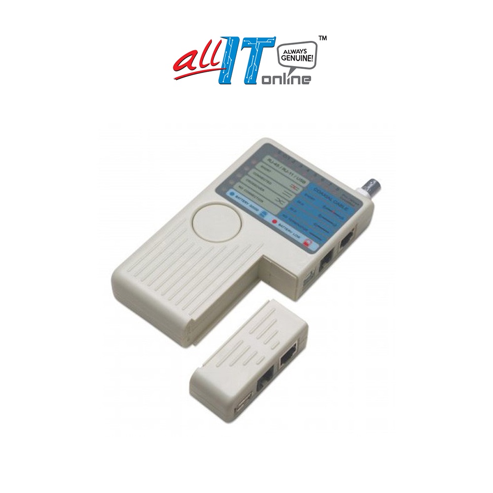 INTELLINET 351911 4-in-1 Cable Tester ( RJ-11 / RJ-45 / USB / BNC ...