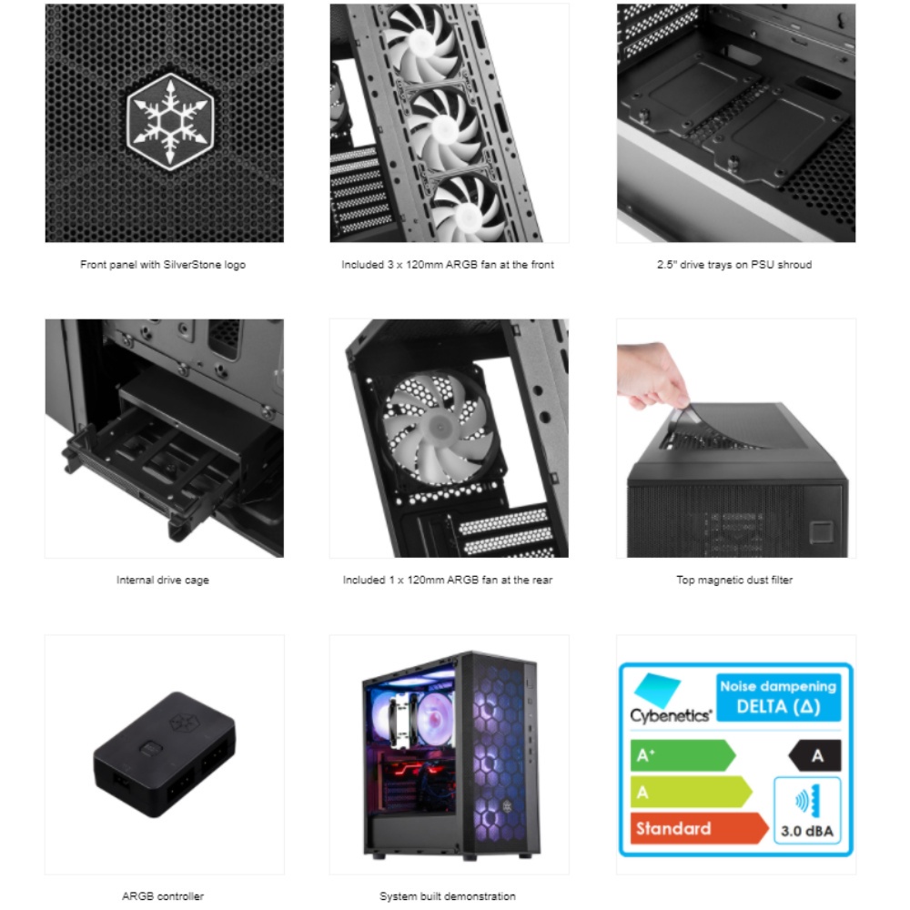 Silverstone FARA R1 Pro V2 Black / White Mid Tower ATX Chassis with ...
