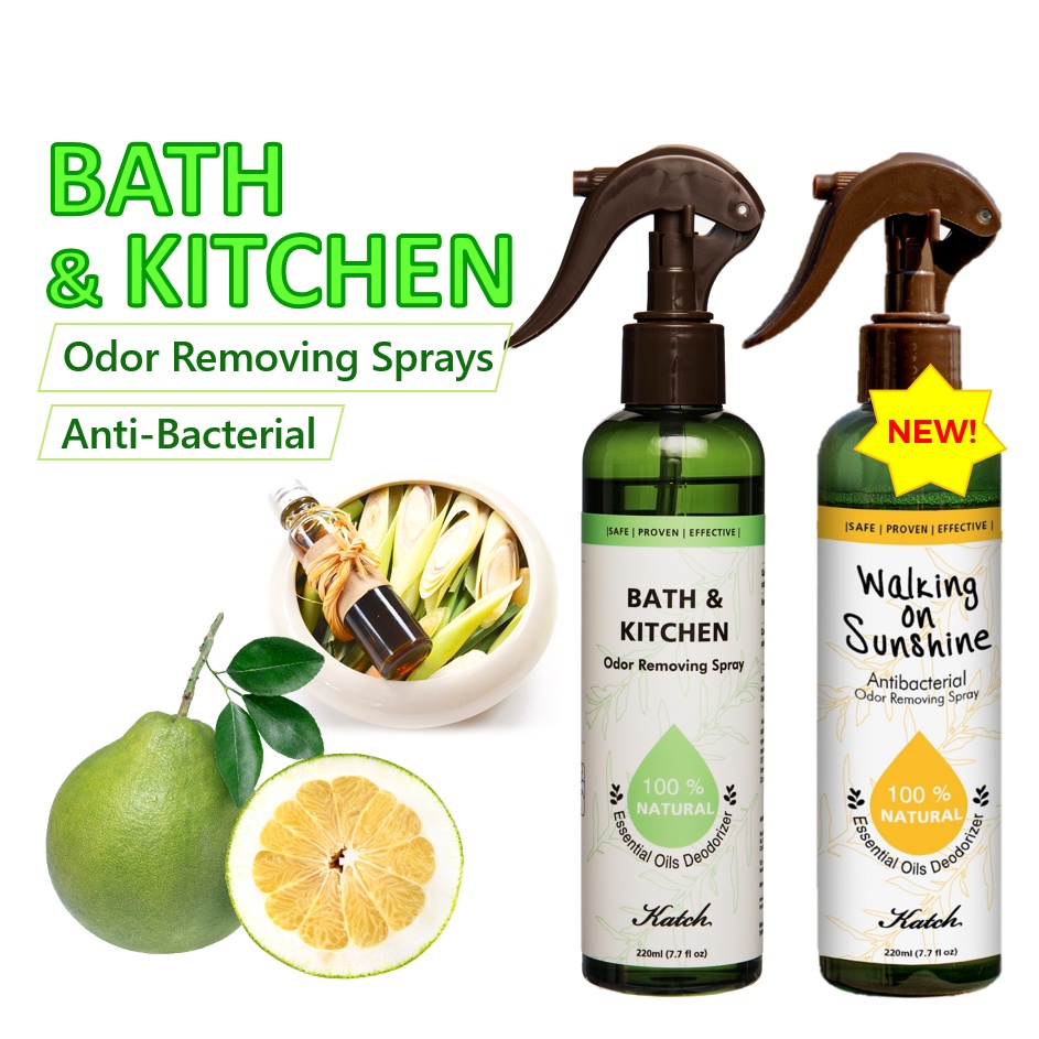Aromate Bath & Kitchen Smoke Anti-Bacterial Deodorizing Sprays (220ml ...