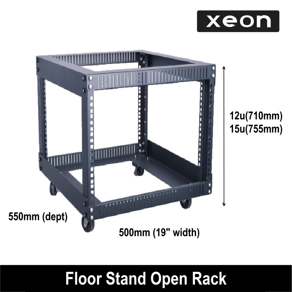 12U / 15U Open Server Rack ( 4 post open rack) | Shopee Singapore