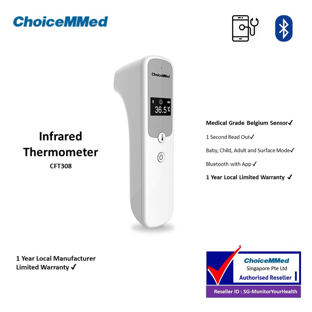 Choicemmed Bluetooth Infrared Thermometer | Shopee Singapore