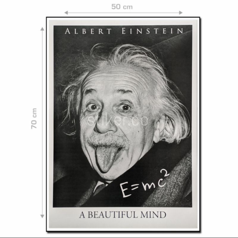 Albert EINSTEIN JUMBO POSTER Size 50X70 CM | Shopee Singapore