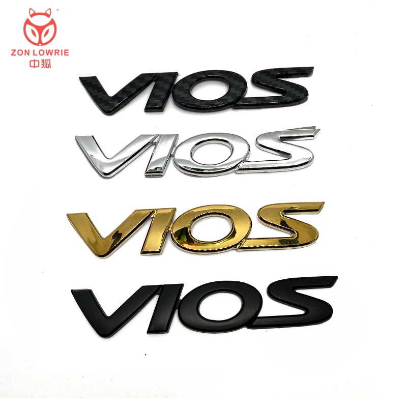 1 x ABS VIOS Letter Logo Car Auto Decorative Emblem Badge Sticker Decal ...