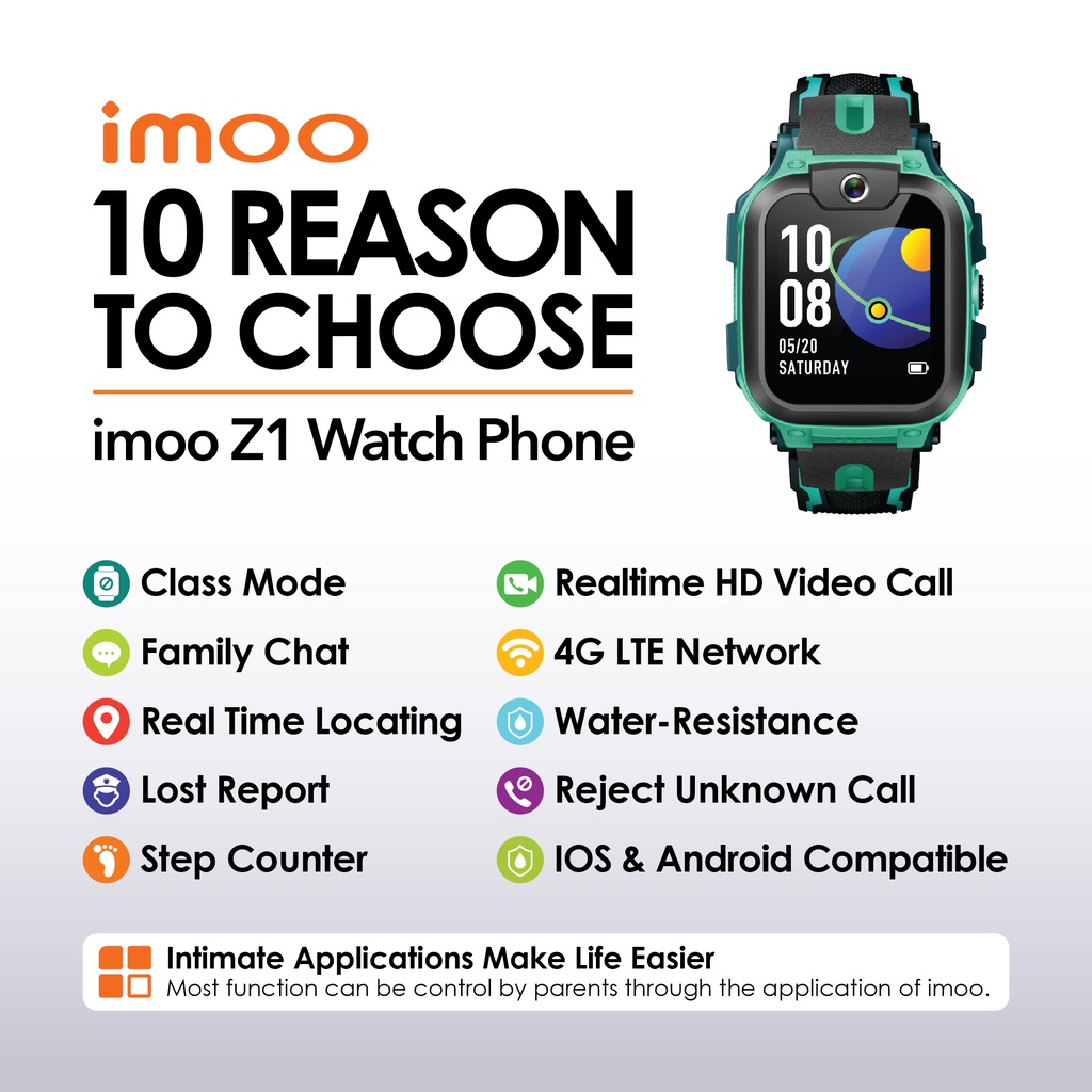 【HOT SALE 】imoo Voice-calling Smart Watch Phone for Kids. Style Z1 with Touch-Screen、GPS ...
