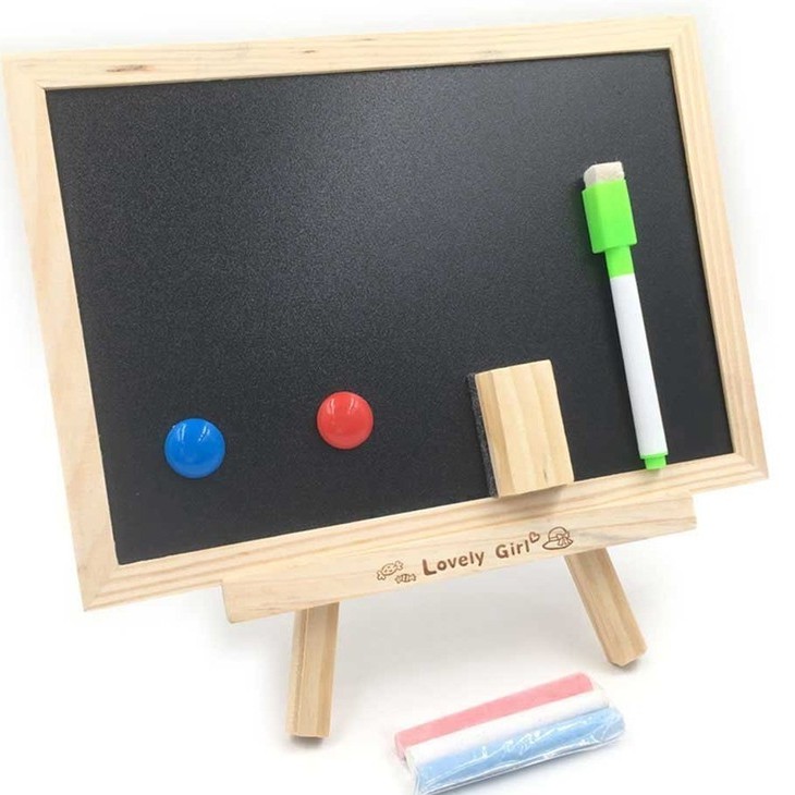 Double-Sided Small Blackboard Whiteboard Message Board Hanging Drawing ...