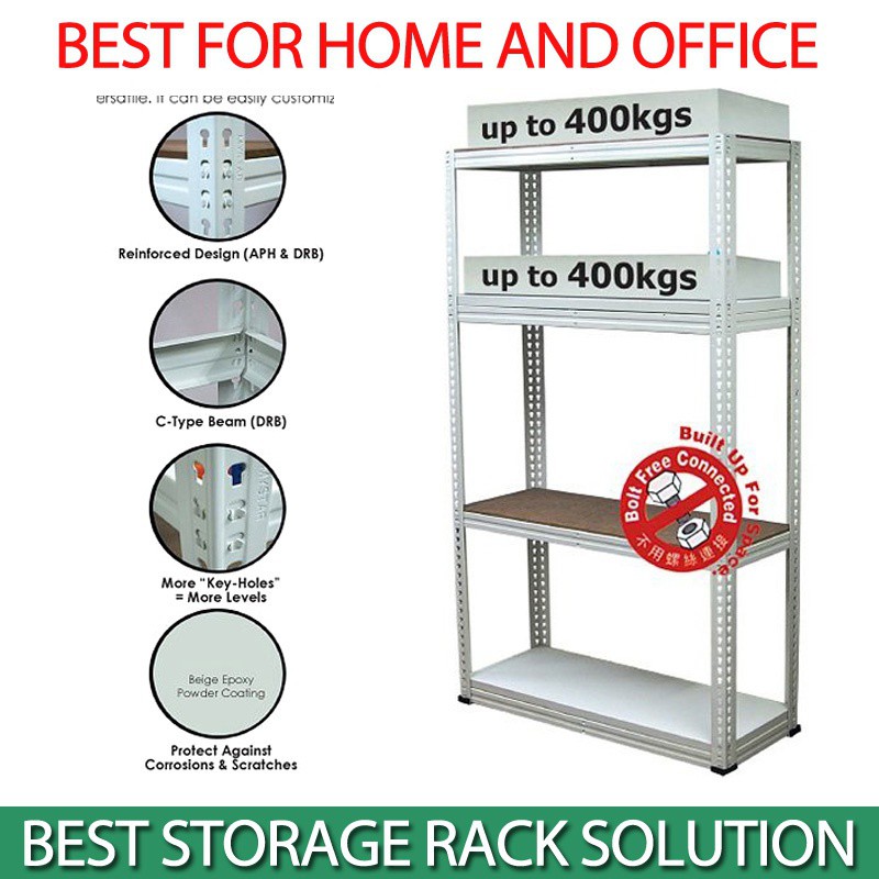 MYSTAR Heavy Duty Boltless Shelf Rack Shelving BS5000 (Fibre Board ...