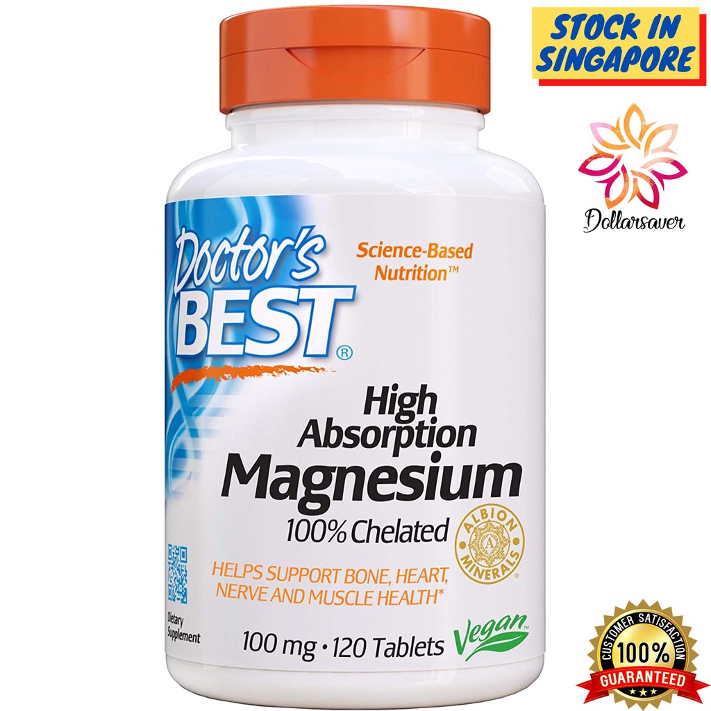 Doctor's Best, High Absorption Magnesium Supplement 100% Chelated with ...