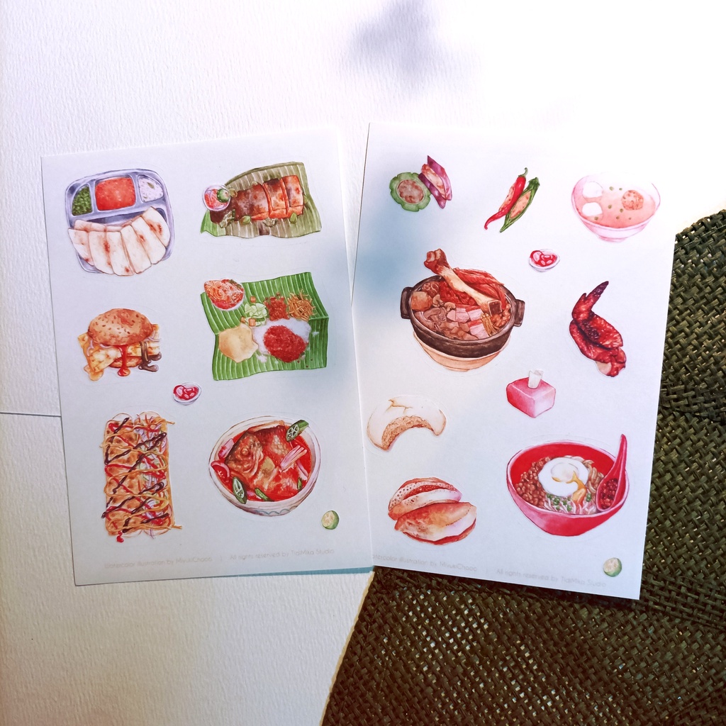 Mi food court Sticker - KL branch - food sticker - transperant sticker ...