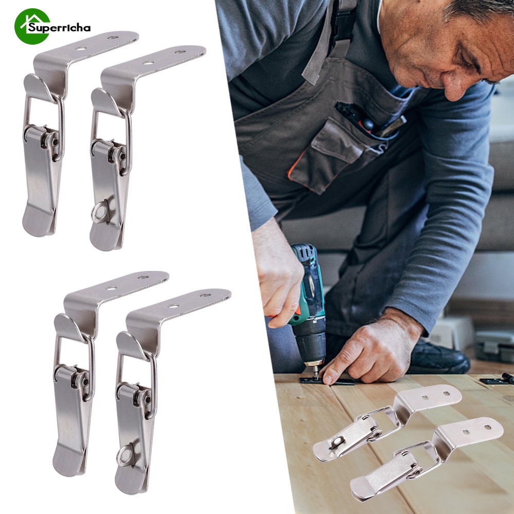 90 Degree Stainless Steel Spring Locking Latch Hasps/Anti Theft Duck ...