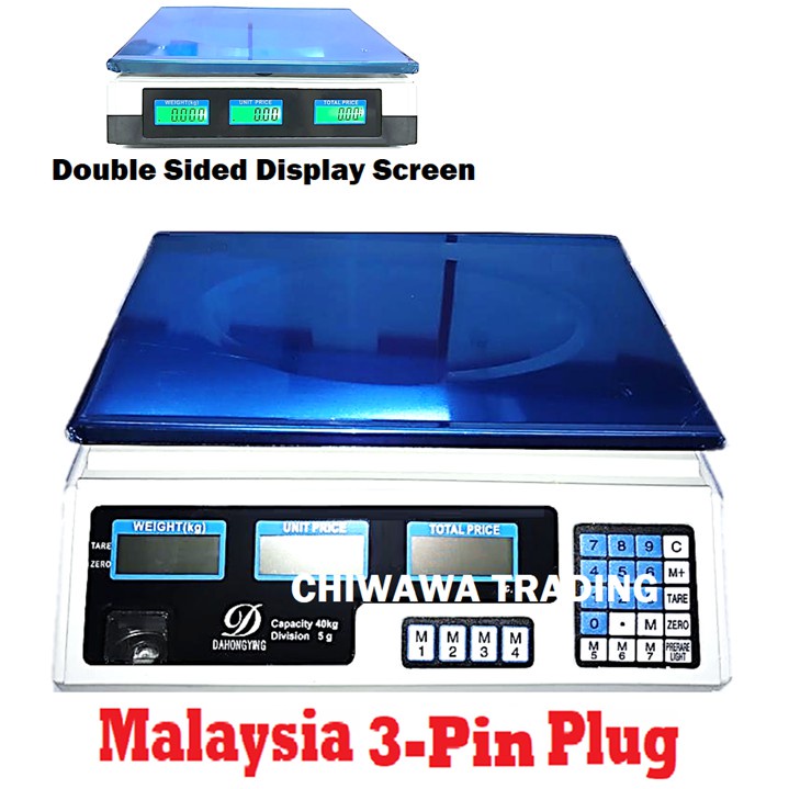 40kg Digital Price Computing Counting Weighing Scale / Skala | Shopee ...