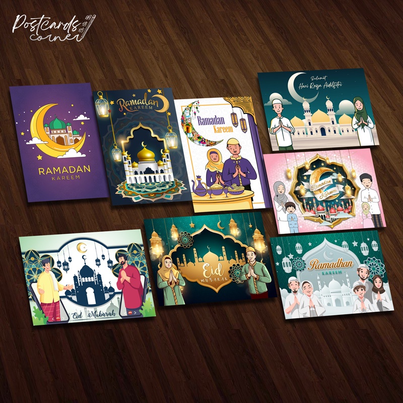 Poskad Hari Raya Aidilfitri / Ramadhan Postcard HR 1 | Shopee Singapore