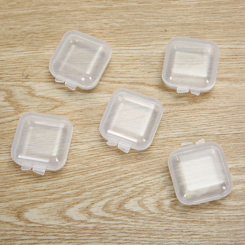 20Pcs Square Mini Clear Plastic Storage Containers Box with Lids for ...