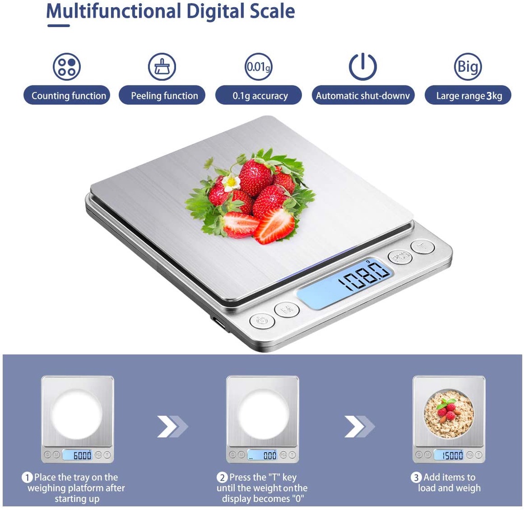 ⚡SG STOCK⚡LeftLimit Digital Kitchen Scale digital scale Mini Pocket ...