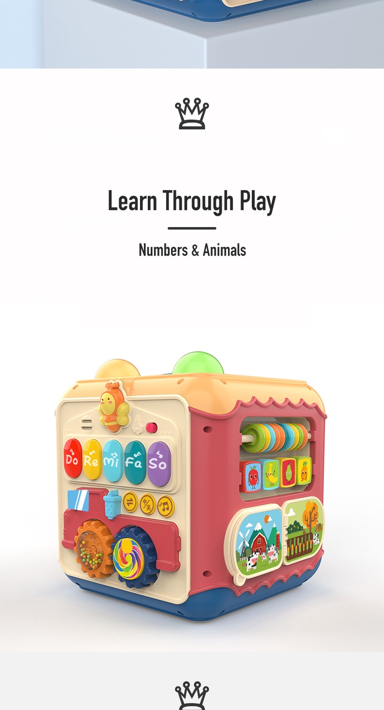 Huanger Baby Activity Box - 6 Sides Multi-Functional Early Educational ...