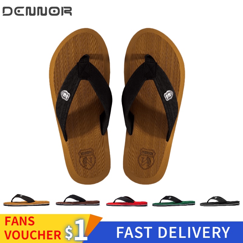 Dennor Rubber Men Soft Bottom Breathable Non-Slip Flip Flops Slippers ...
