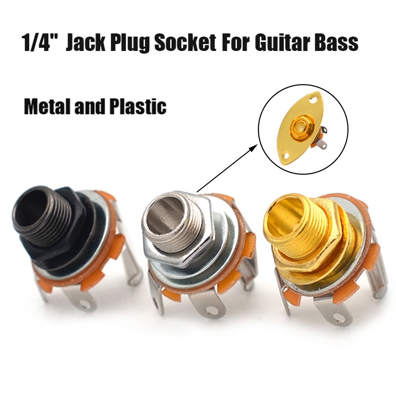 10Pcs 1/4" Mono Input Jack Plug Socket For Electric Guitar Bass,Guitar ...