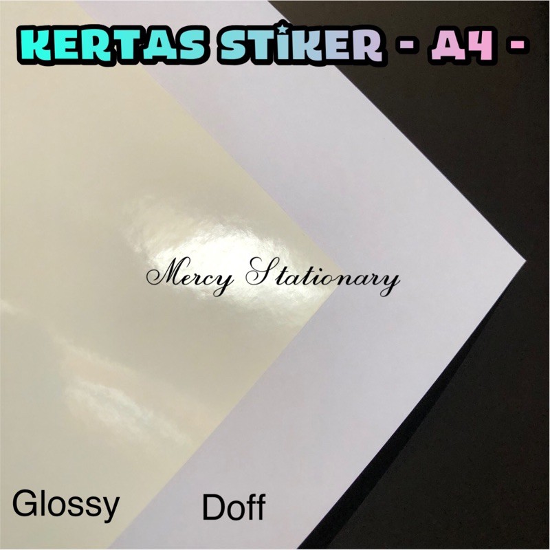 A4 Matte Doff Sticker Paper - Glossy Sticker Paper - 1 Pack Of 10 ...