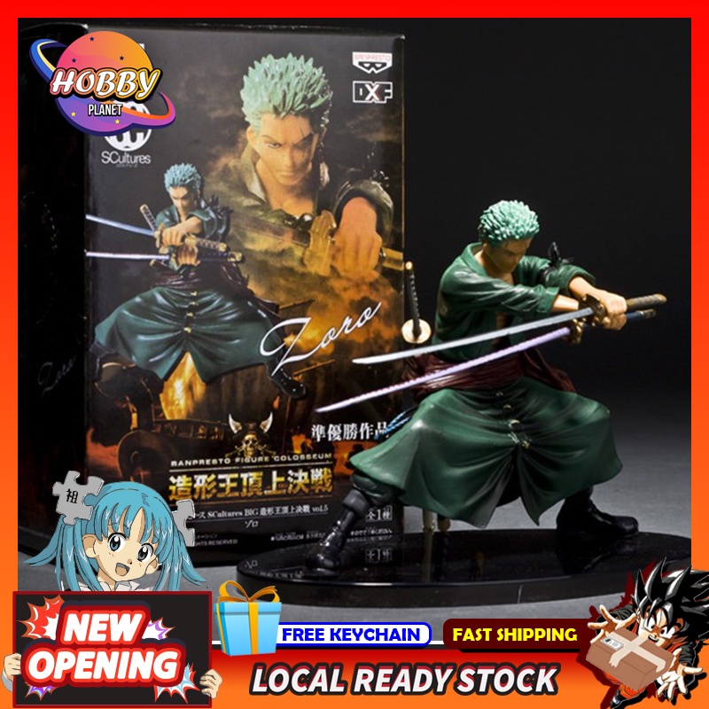 One Piece Swordsman Roronoa Zoro Action Figure Japanese Anime Character ...
