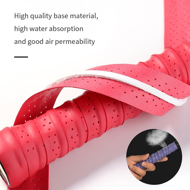 🇸🇬 Multi-use Badminton Grip Anti-Slip Absorb Sweat Racket Grip Handle ...