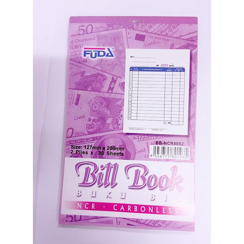 FUDA Cash Bill Book (2ply & 3ply) | Shopee Singapore