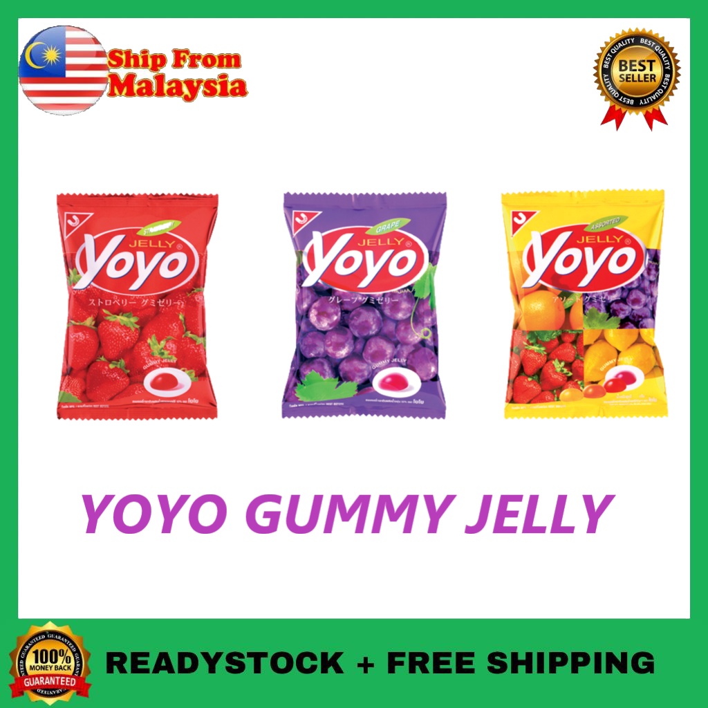 YOYO Gummy Jelly Grape/Assorted /Stawberry Flavour HALAL (20G/80G) | Shopee Singapore