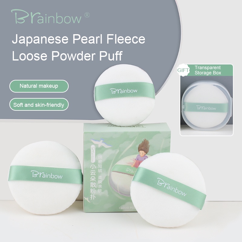 Brainbow 1pc Makeup Puff Loose Powder Puff Pearl Velvet Makeup Fixed ...