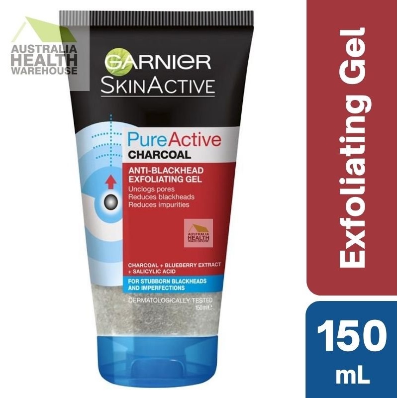 Garnier Pure Active Anti-Blackhead Charcoal Exfoliating Gel 150mL ...