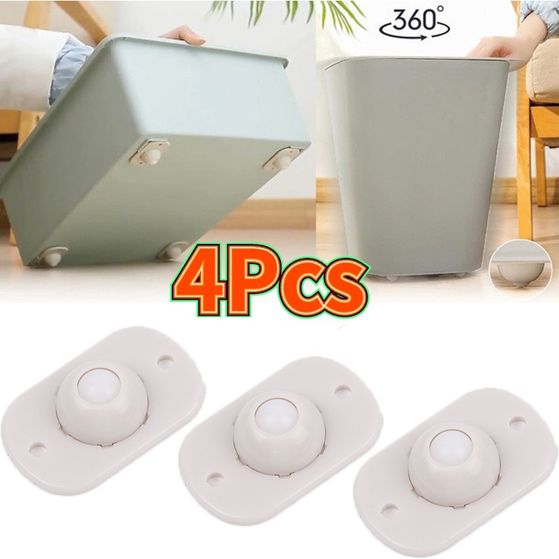 [Featured]4pcs Universal 360°rotating Pulleys/ Punch-free Self Adhesive ...