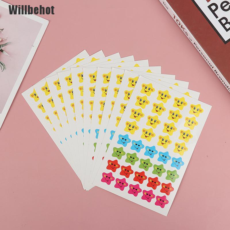 [Willbehot] 400Pcs Smile Stars Decal School Children Kids Teacher Label ...