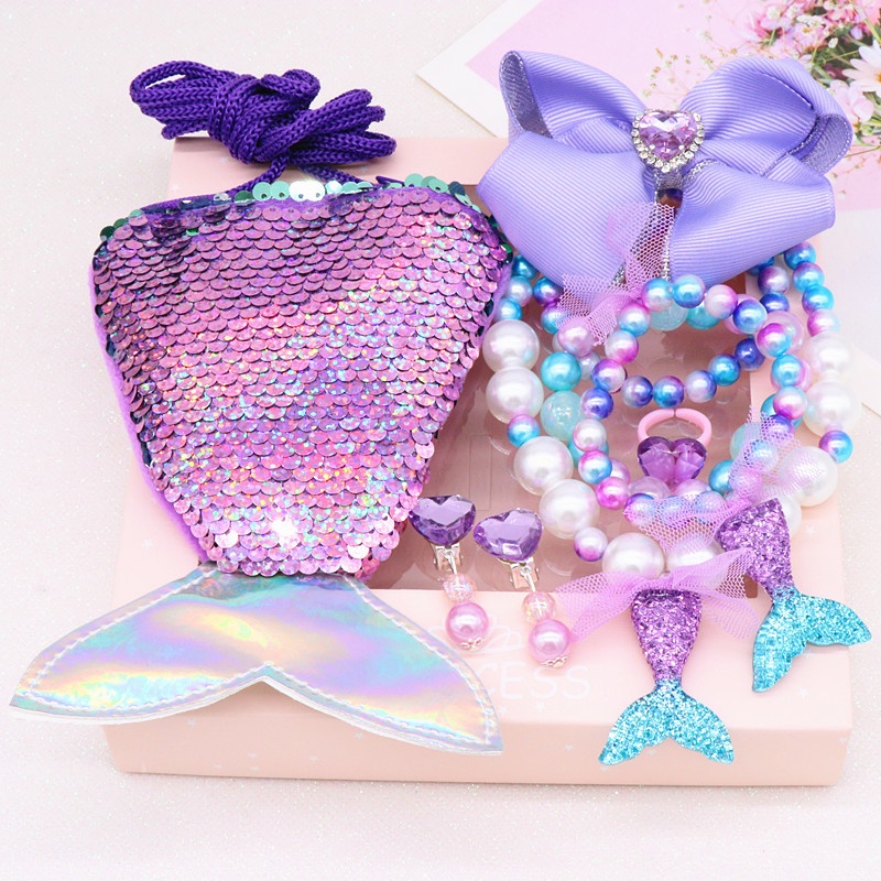 SG seller ready stock Mermaid Accessory Necklace Hairclip Sling bag ...