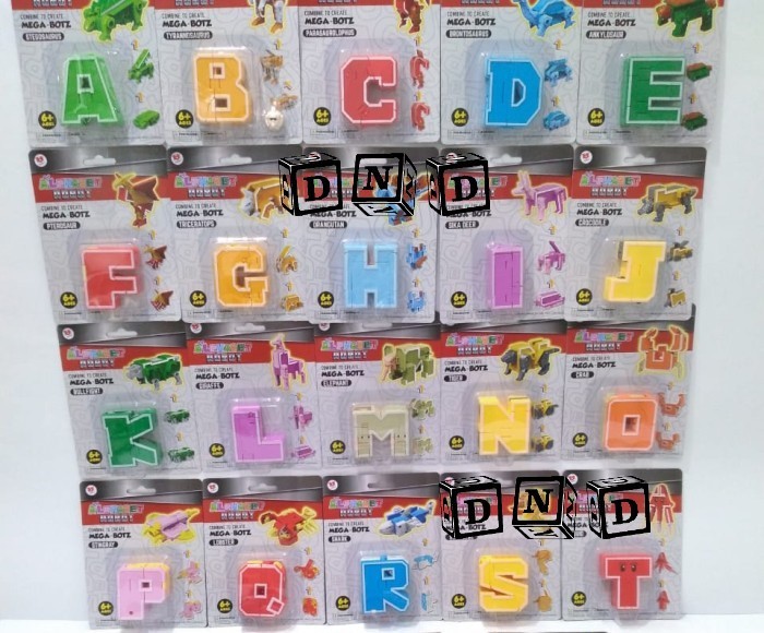 Children's Educational Toy Alphabet Robot Mega Botz Animal Transform ...