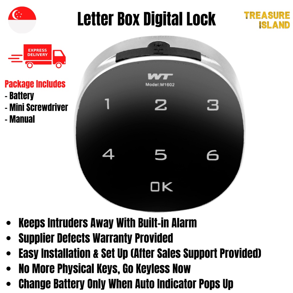 SG Ready Stock 🎁 Letter Box Digital Lock / Digital Mailbox Lock ...