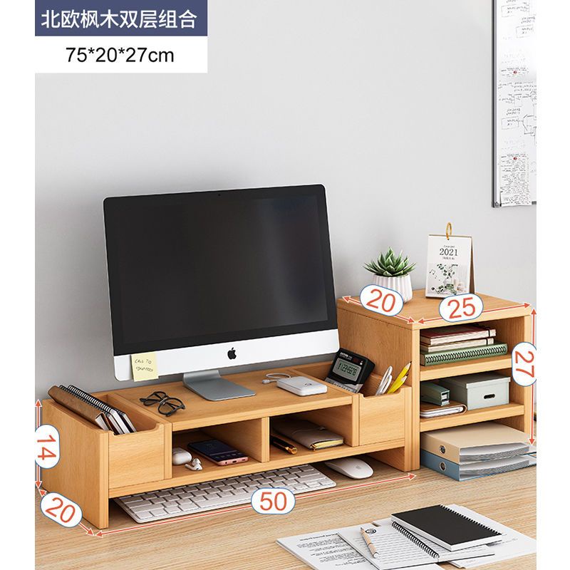 HS Desk Organiser Shelf The Computer Monitor Elevated Shelf Increases ...