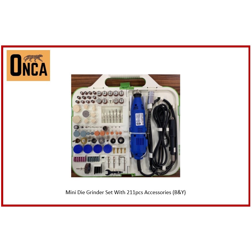 ONCA Mini Die Grinder Set With 211pcs Accessories (B&Y) LX134MO ...