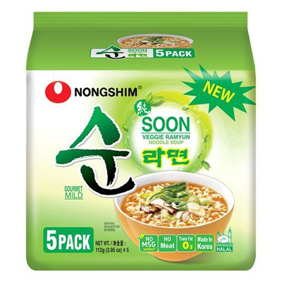 Nongshim Halal Soon Ramyeon 112G x 5 HALAL 순라면 | Shopee Singapore