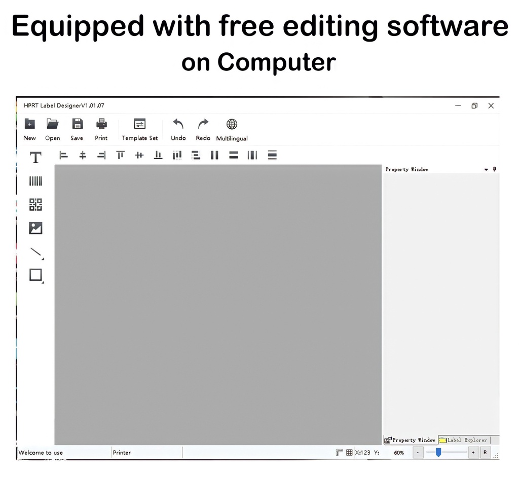 Thermal Printer HPRT N41 Label | Barcode Printer with Bluetooth & USB ...