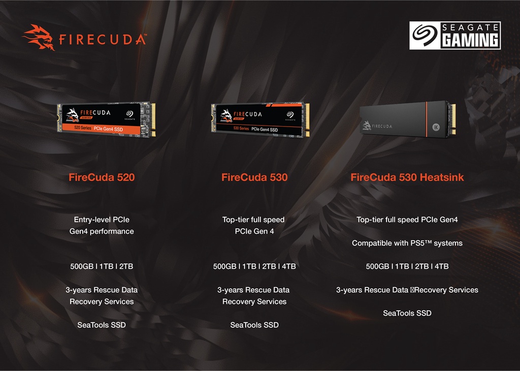Seagate FireCuda 530 Heatsink Internal SSD / Solid State Drive Gen4 ...