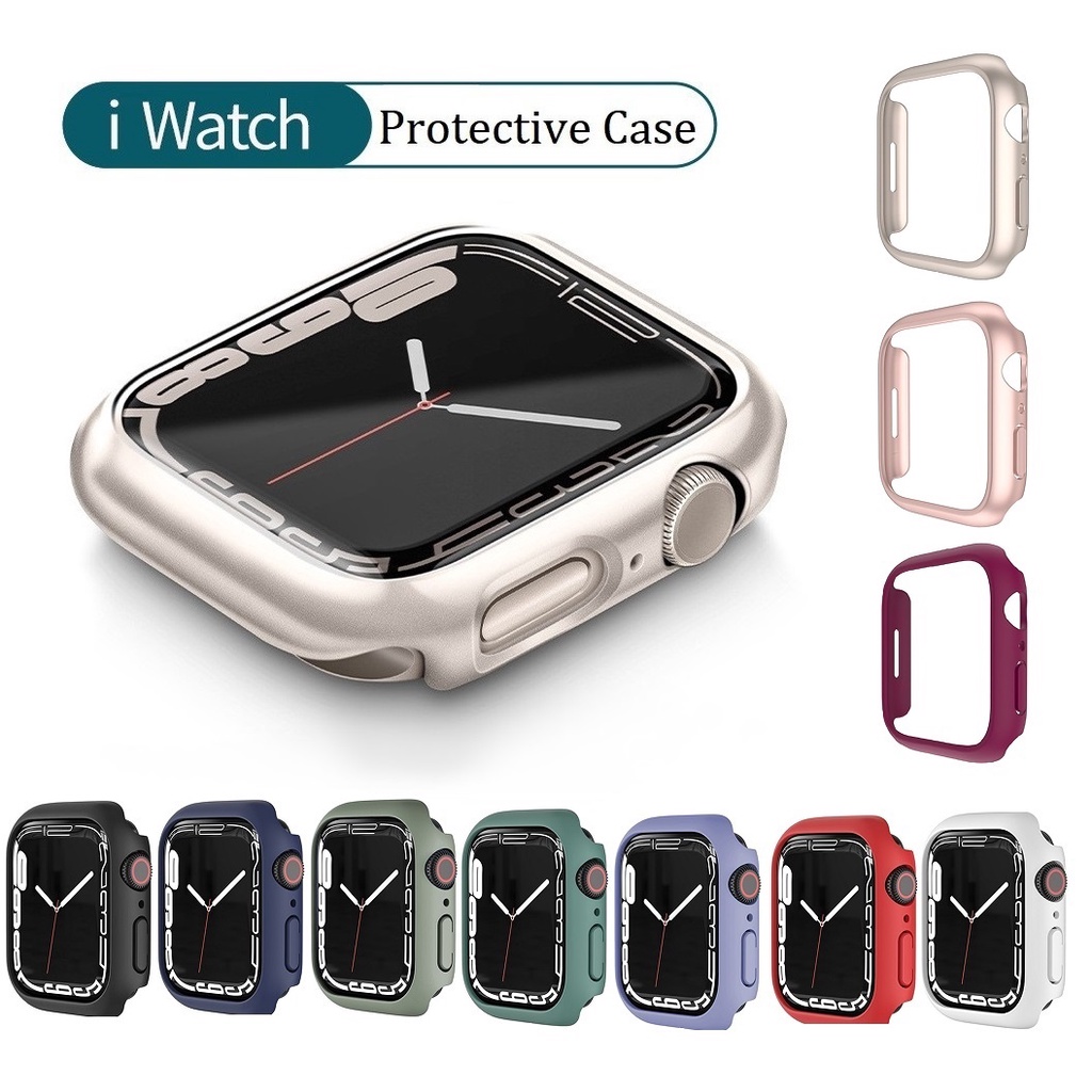Colorful Hard PC Case For Apple Watch Case Series 9 8 7 6 5 4 3 2 1, se ...
