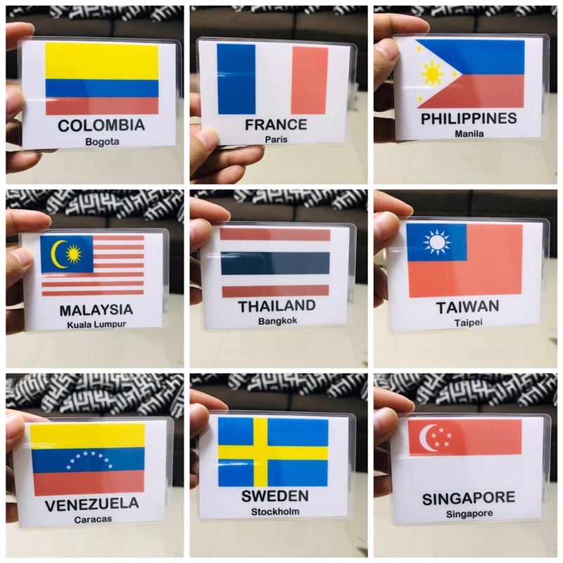 Laminated Flags of the World with Capitals Flashcards | Shopee Singapore