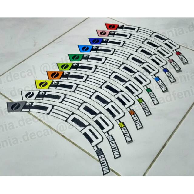 Decal Sticker Java Deca Cattiva Decal Sticker Rims/Rim Wheelset Seli ...