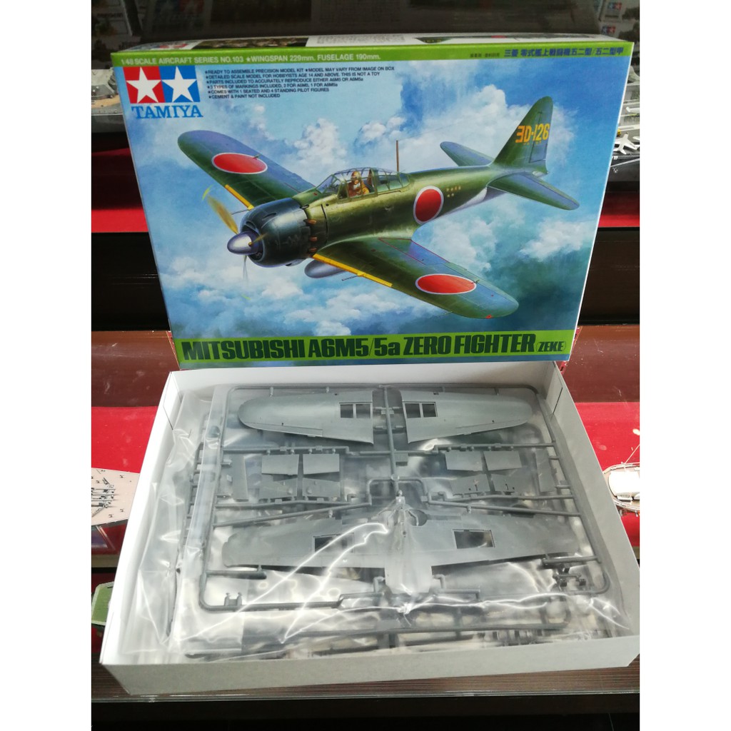 Tamiya 1/48 TA61103 Mitsubishi A6M5/5a Zero Fighter Assembly Aircraft ...