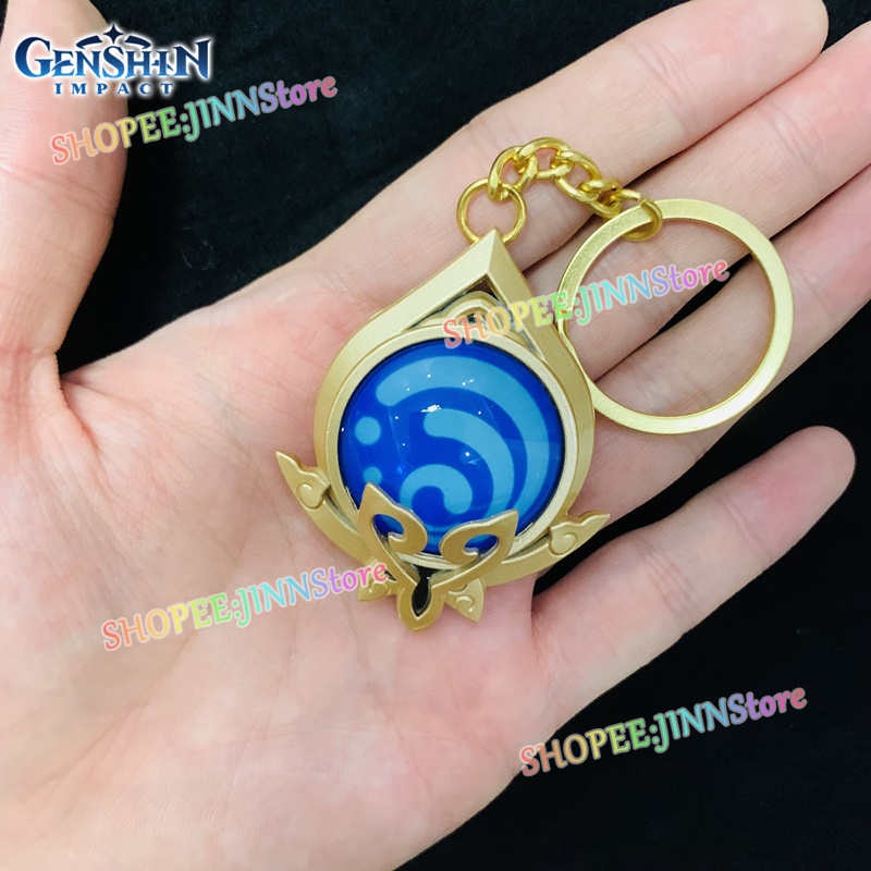 JINN Genshin Impact Keyring New Sumeru:Hydro Vision Keychain Double ...