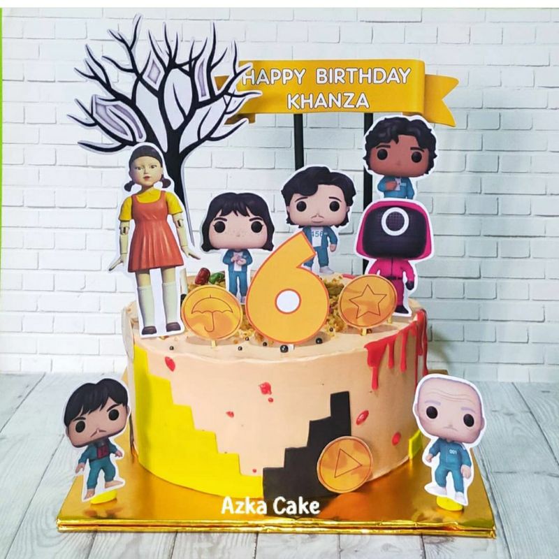 Squid game cake topper/Squid game topper squid game cake decoration ...