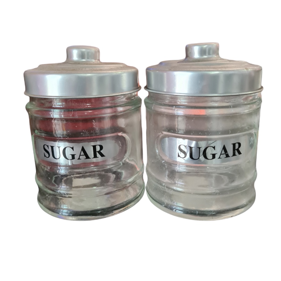 sugar/salt glass container/bottle letak gula/garam kaca | Shopee Singapore