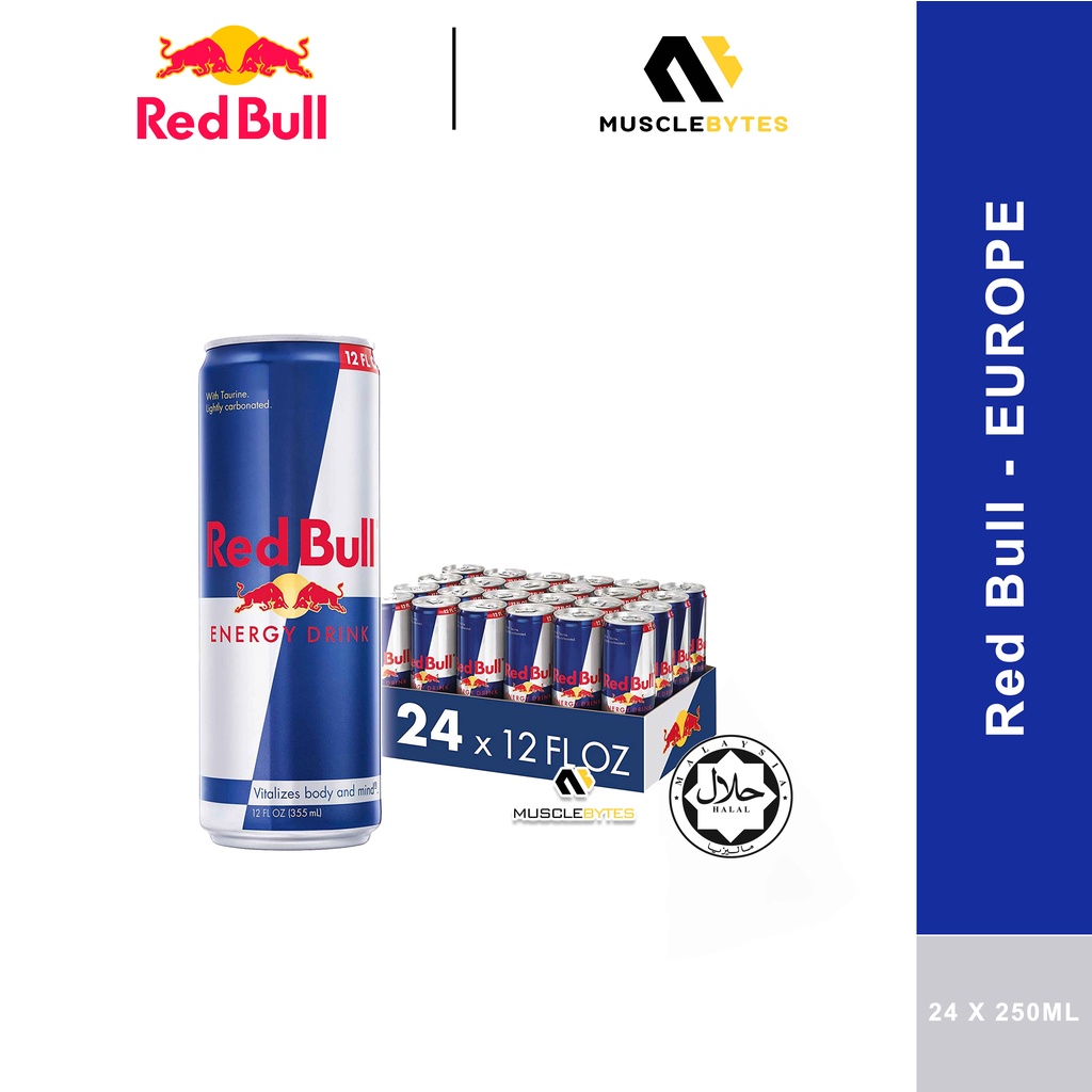 Red Bull - Energy Drink [24 X Bottles/Cans - 1 Carton] [Halal Energy ...