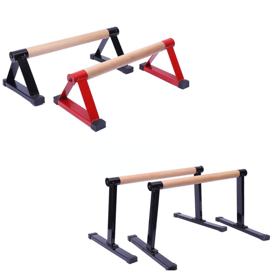 Solid Beech Wood Low Parallettes Push up Bars | Shopee Singapore