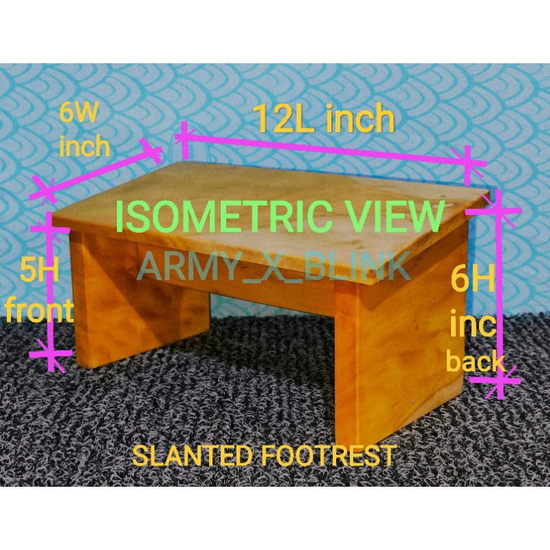 Footrest Office / Wooden Footrest / Stool / Slanted / Computer Footrest ...
